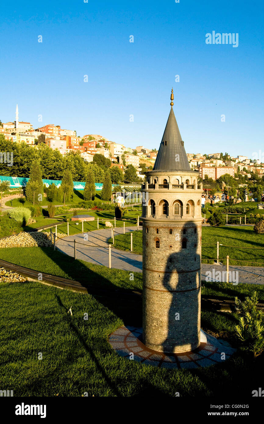 The Miniaturk open air museum and park in Istanbul displays monuments ...