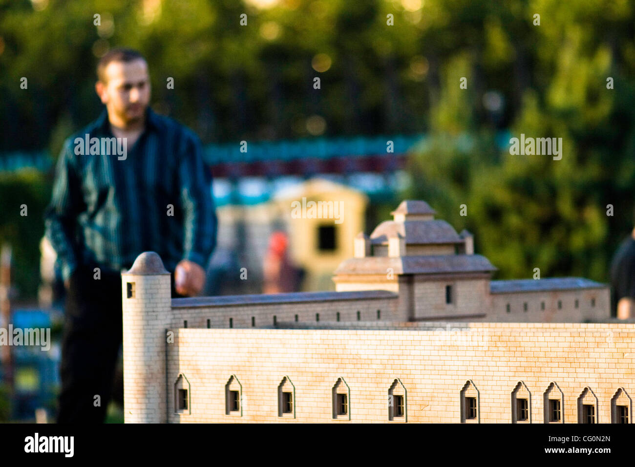 The Miniaturk open air museum and park in Istanbul displays monuments ...