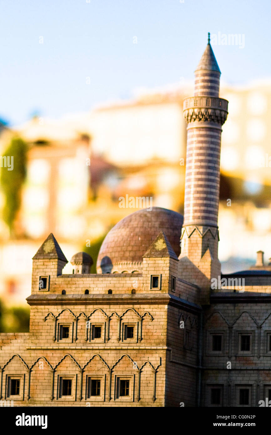 The Miniaturk open air museum and park in Istanbul displays monuments ...