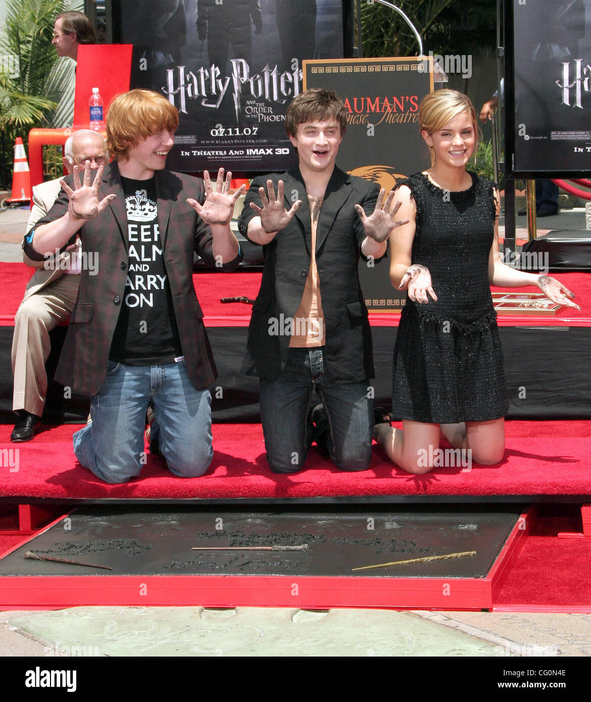 Jul 09, 2007; Hollywood, California, USA; Actors RUPERT GRINT, DANIEL ...