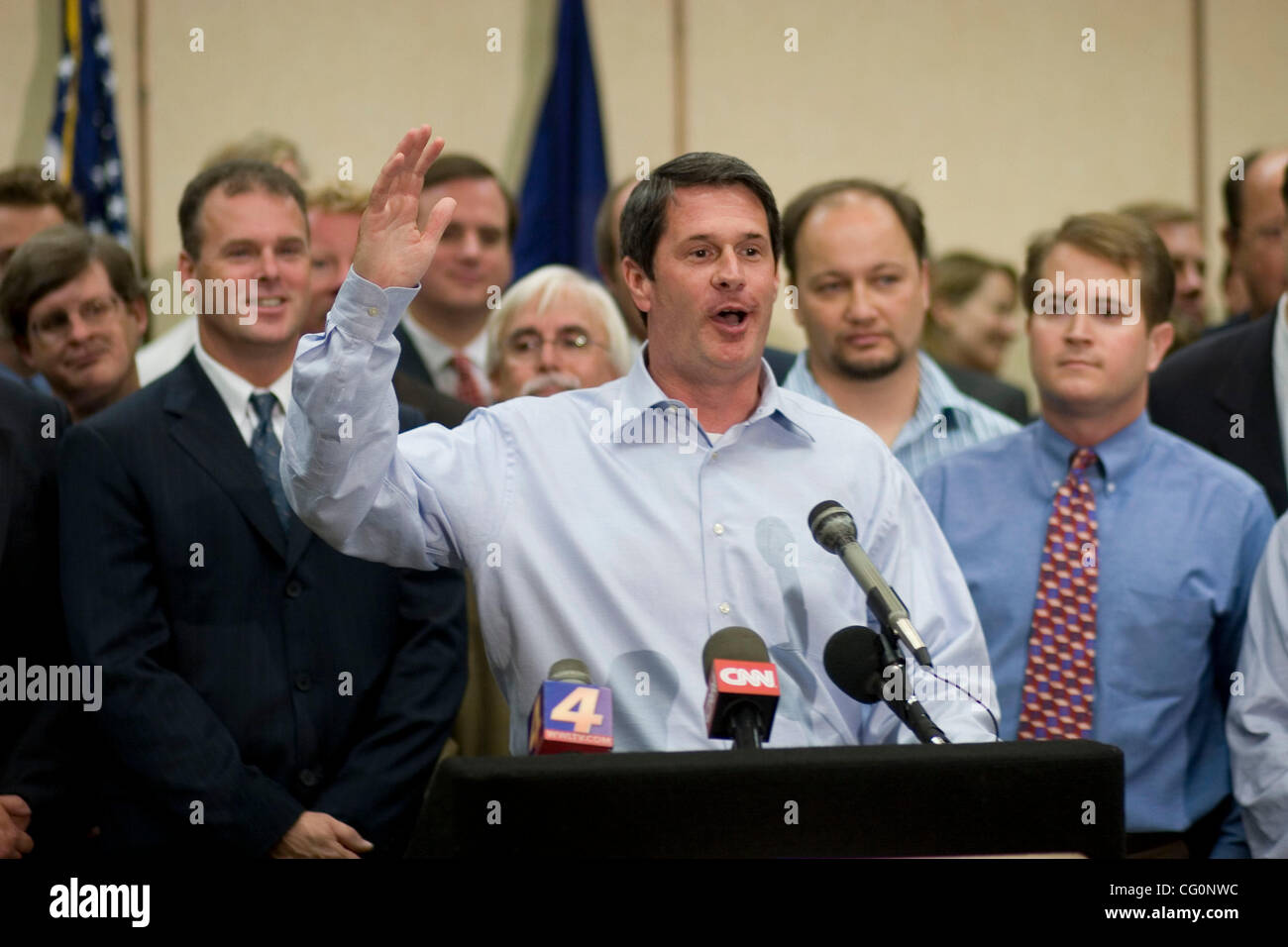 U.S. Senator David Vitter makes a statement to the media regarding ...