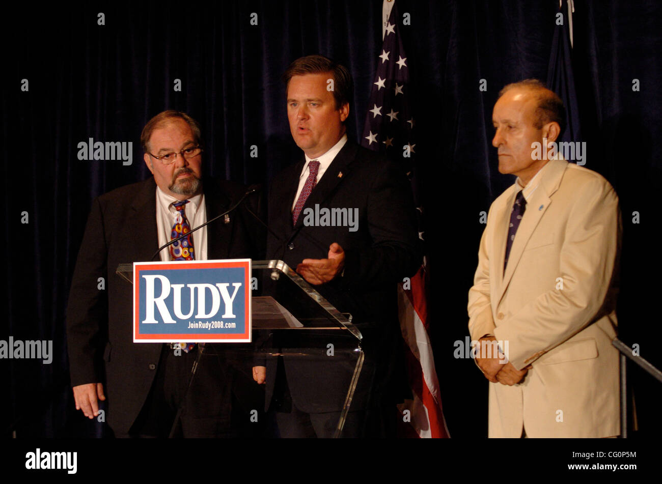 Richie Scheirer (L), former Commissioner of the Office of Emergency ...