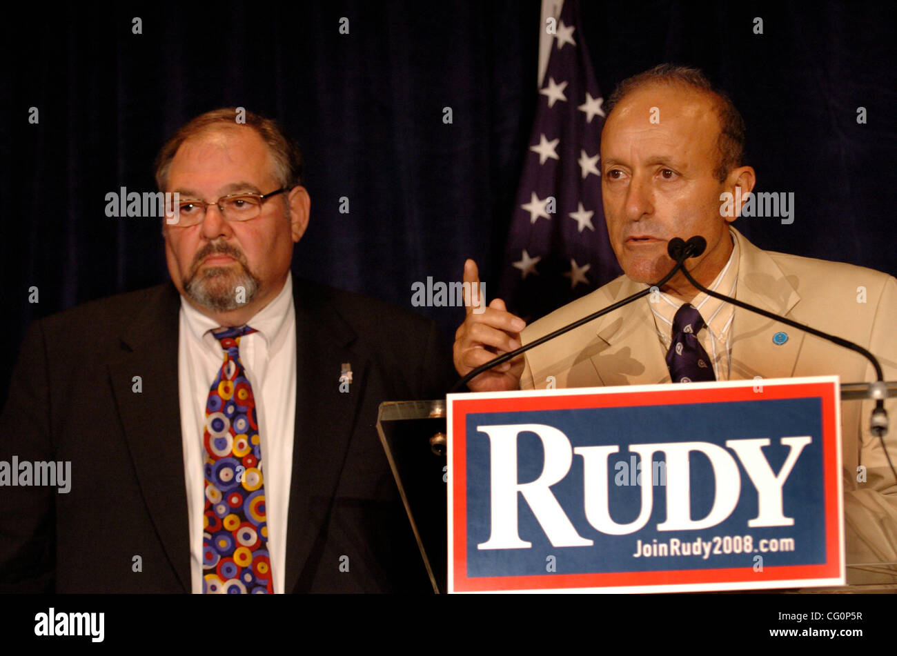 Richie Scheirer (L), former Commissioner of the Office of Emergency ...