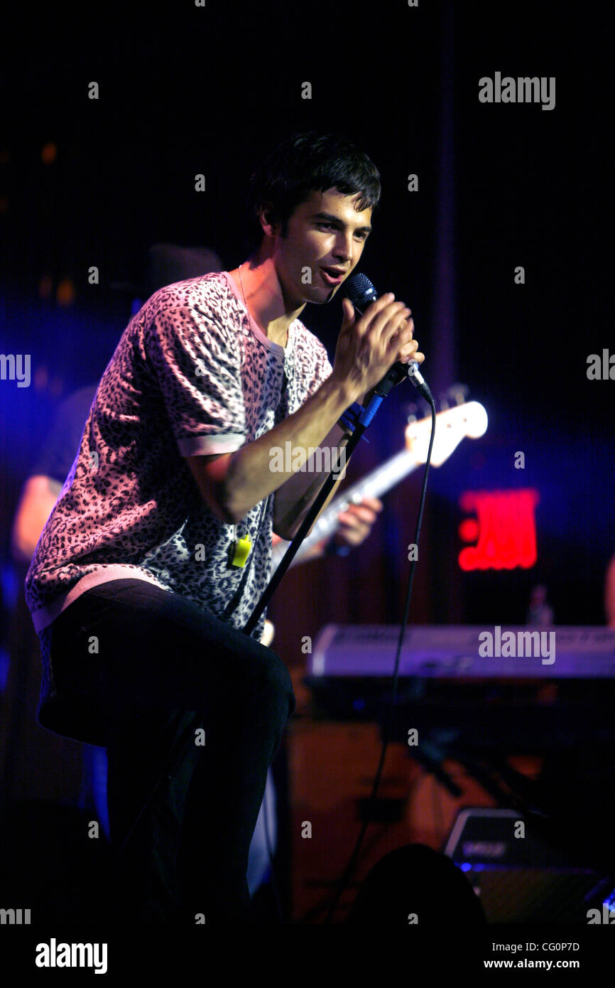 Alex Greenwald of Phantom Planet performing at The Highline Ballroom on ...