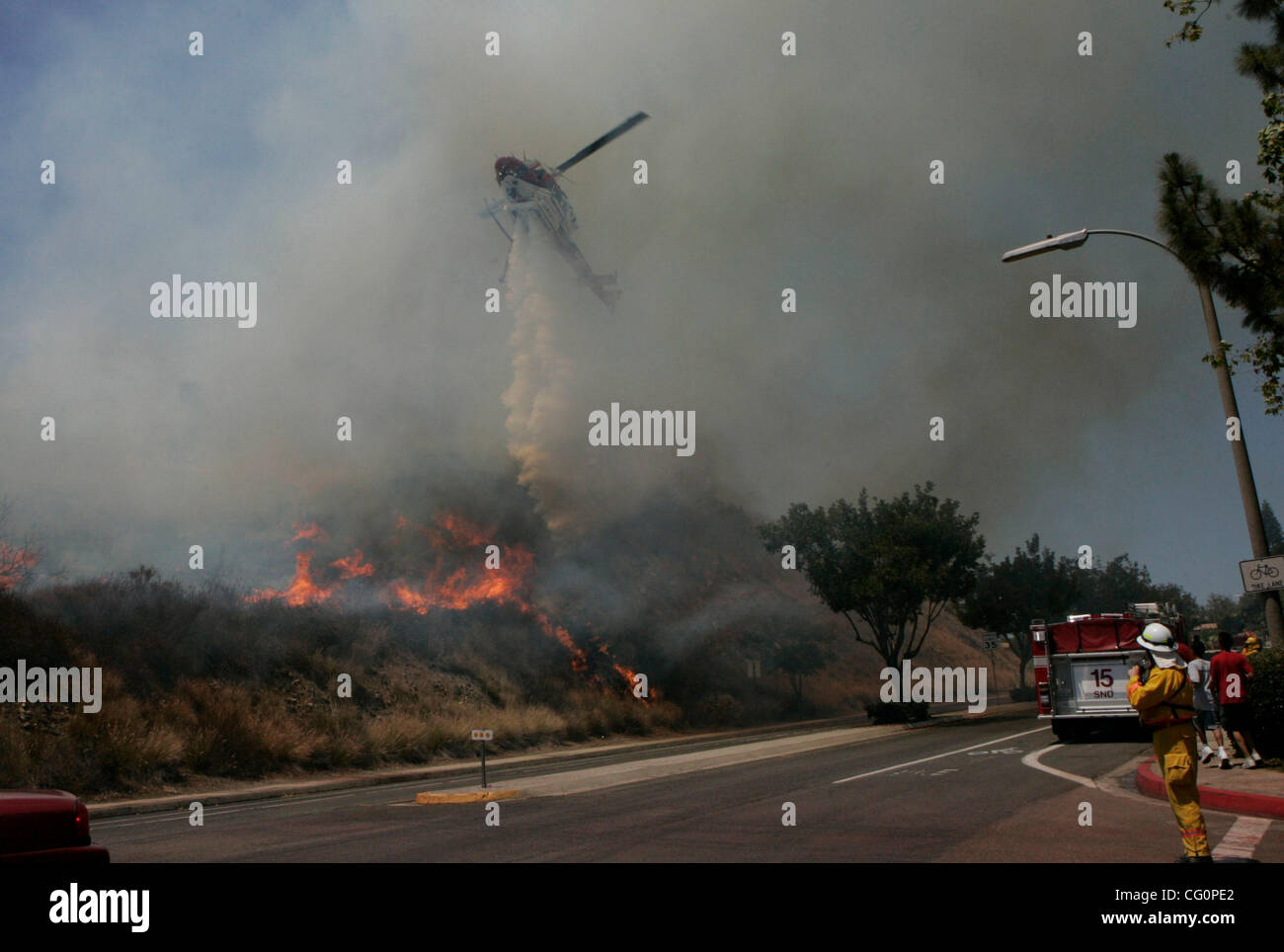 July 11, 2007, San Diego, California,-San Diego firefighters with help ...