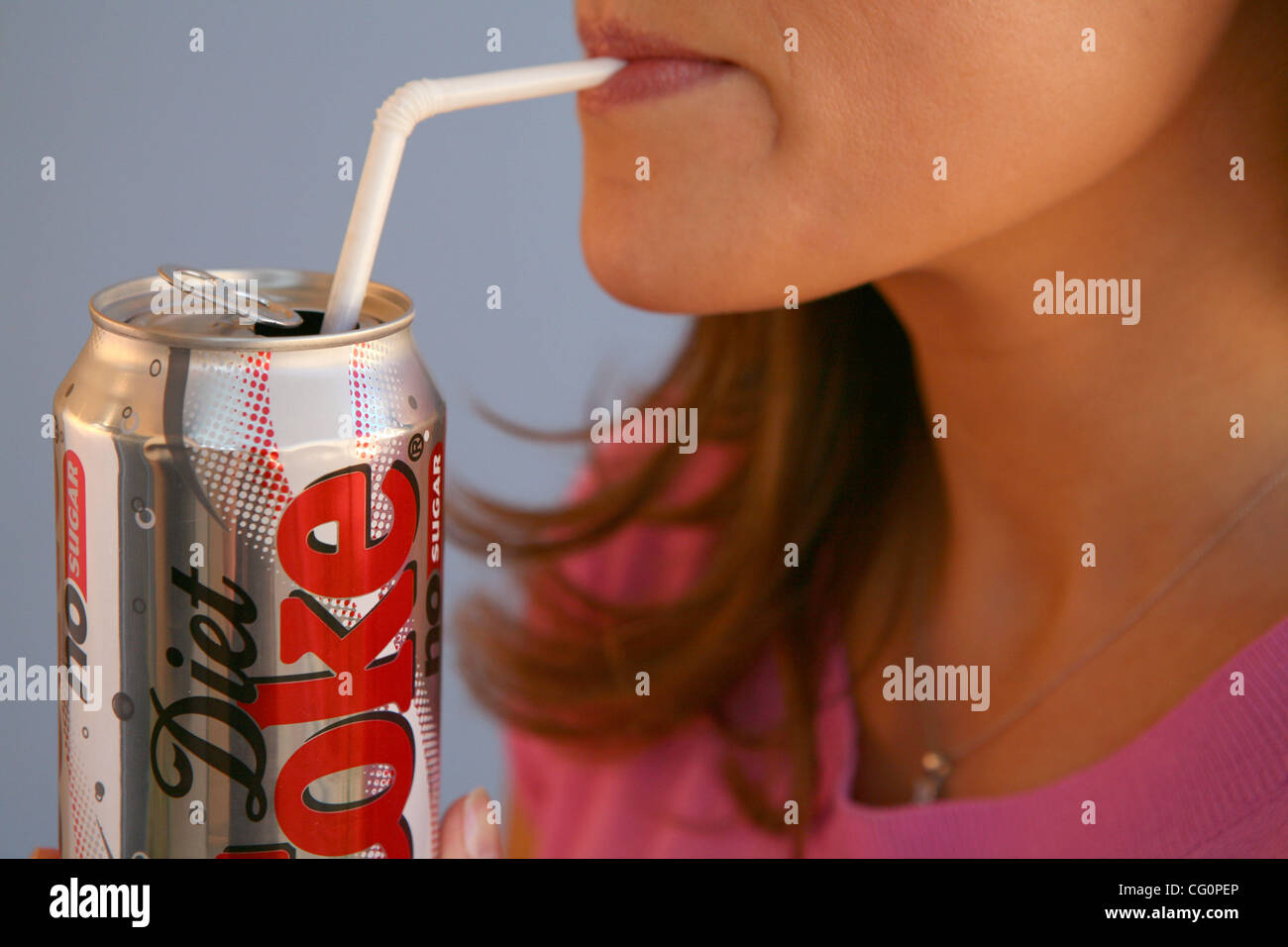 Jul 11, 2007 - Los Angeles, CA, USA - A young woman drinking a Diet ...