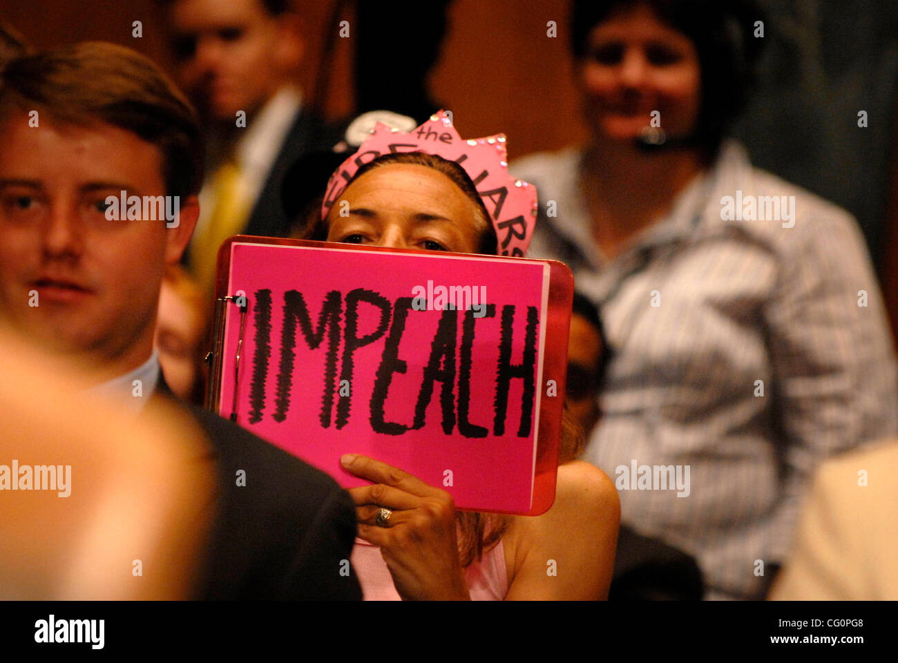 Jul 11, 2007 - Washington, DC, USA - A member of the protest group Code ...