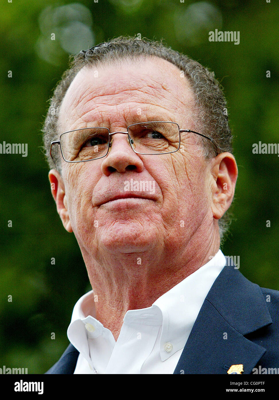 Chuck Mack, Secretary-Treasurer of Teamsters Local 70 speaks at a rally ...