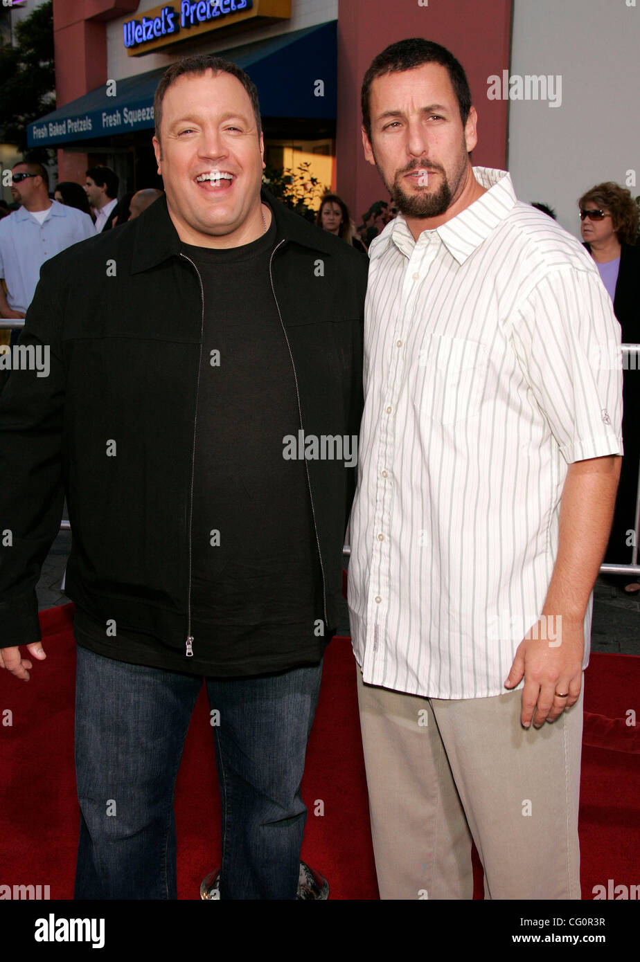 Jul 12,2007; Hollywood, California, USA; Actors ADAM SANDLER & KEVIN ...