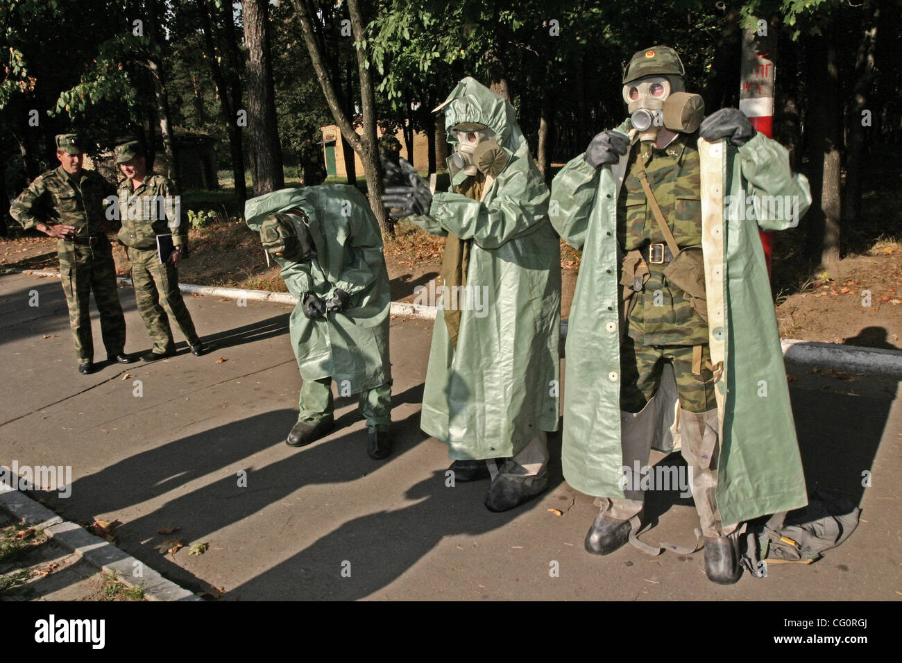 Biological warfare suit soldier hi-res stock photography and images - Alamy