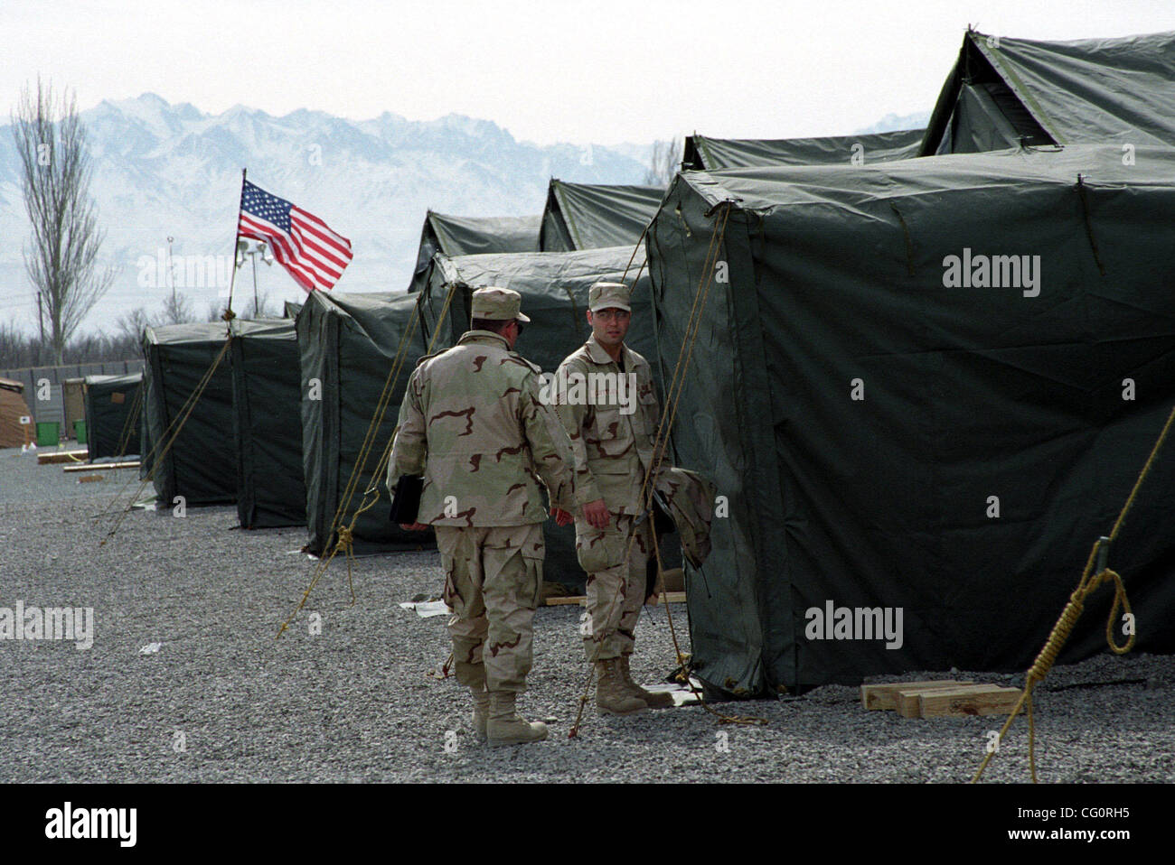 Military base of NATO coningent on the territory of MANAS Airport near ...