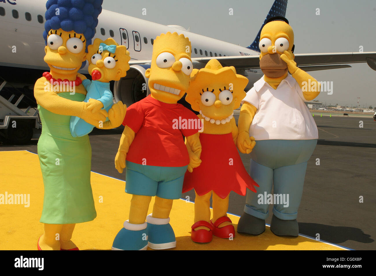 Jul 17, 2007; Hollywood, California, USA; Actors HOMER, MARGE, BART ...