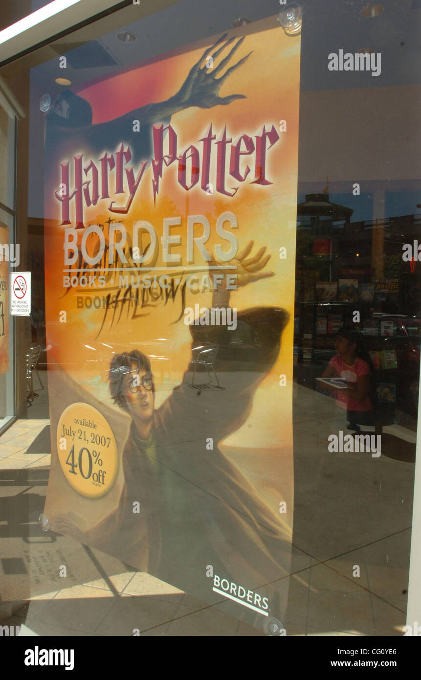 An ad for the new Harry Potter book at Borders in Pleasant Hill, Calif ...