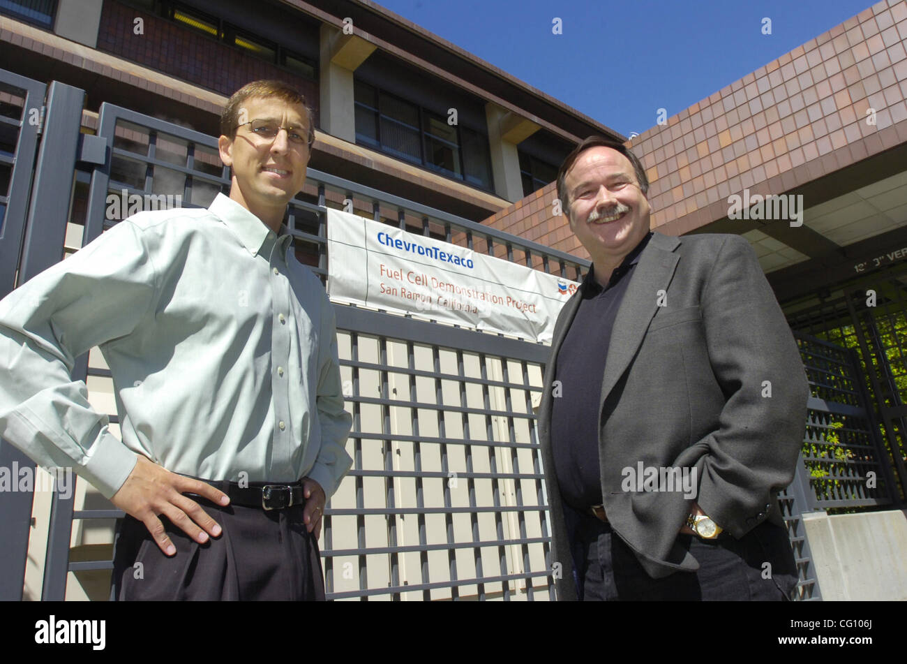 Chevron executives James Gable, VP & marketing executive left, and Don ...