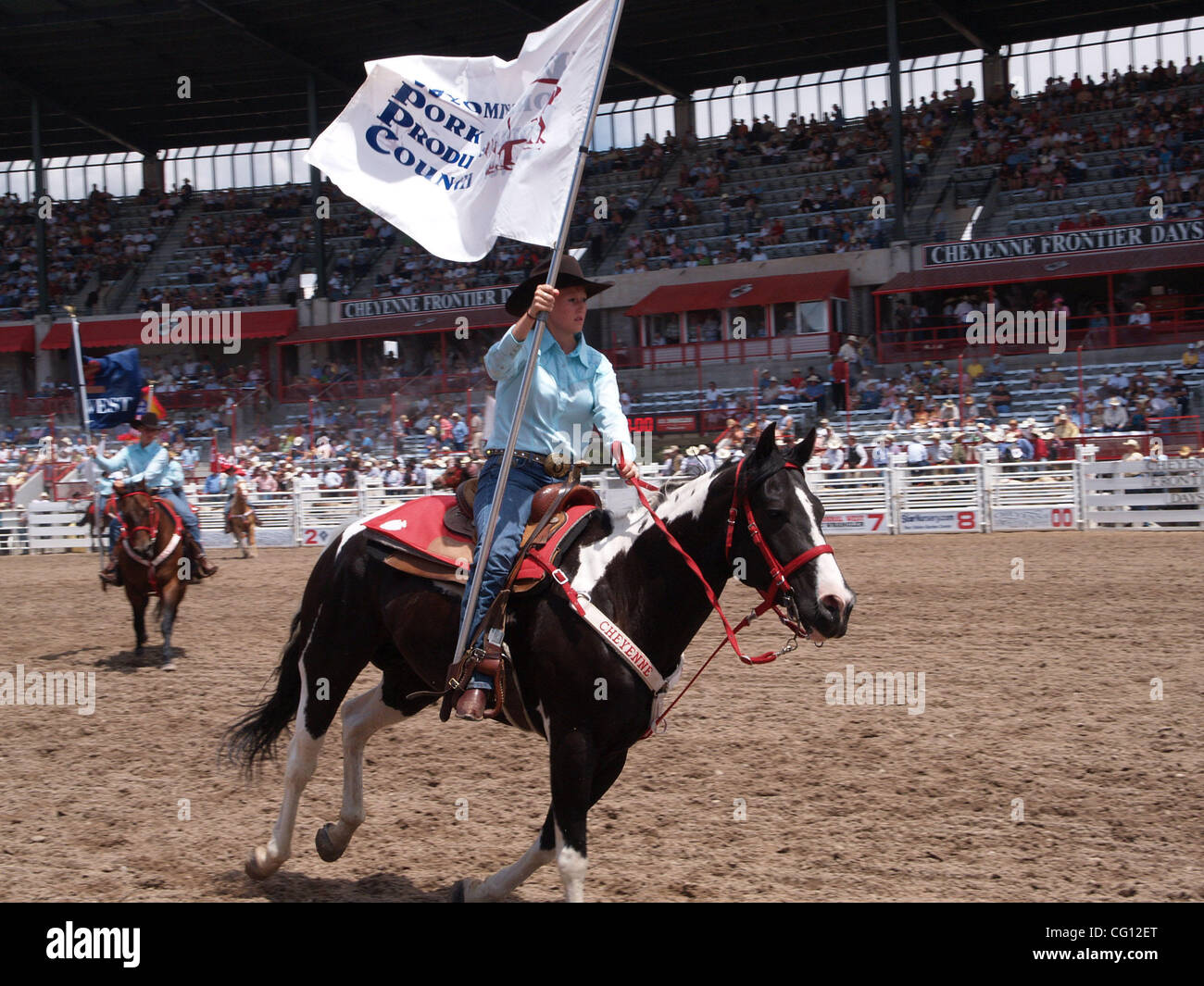 Jul 21, 2007 - Cheyenne, WY, USA - The 'Rodeo Grand Entry' celebration ...