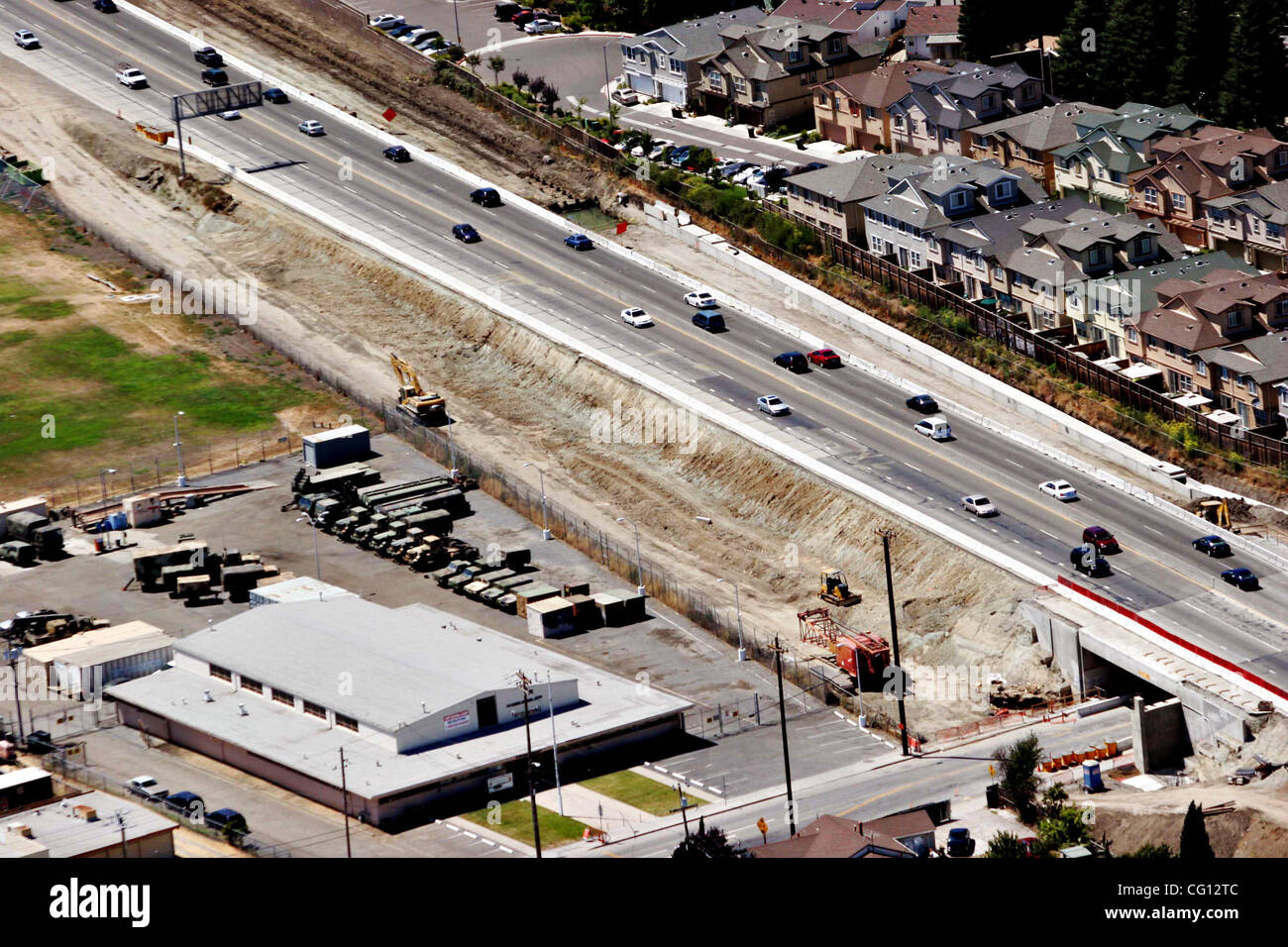 Interstate 238 expansion is seen in this aerial view on Saturday, July ...
