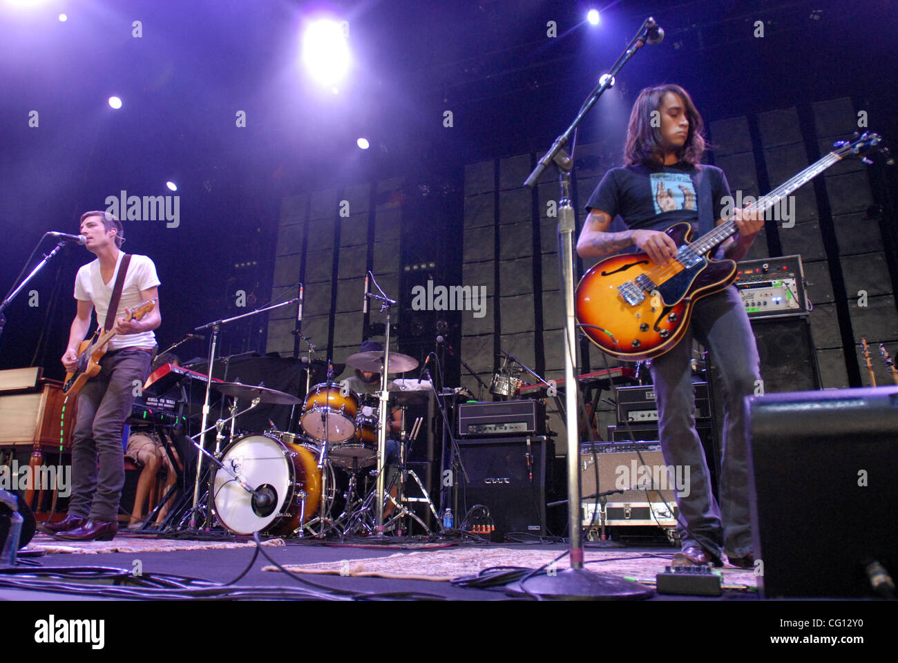 Jul. 22, 2007; Raleigh, NC USA; Singer DAN LAYUS, Drummer JUSTIN SOUTH ...