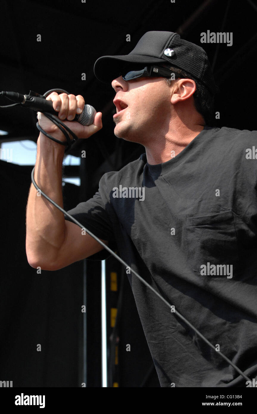 Jul. 23, 2007; Charlotte, NC USA; Singer JIM LINDBERG of the band ...