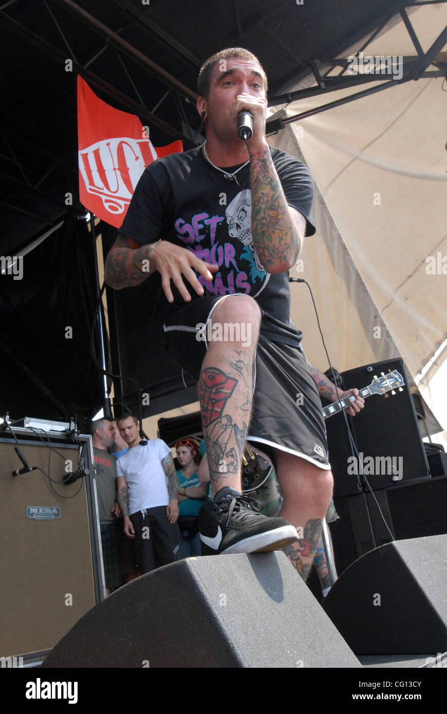 Jul. 23, 2007; Charlotte, NC USA; Singer JORDAN PUNDIK of the band New ...