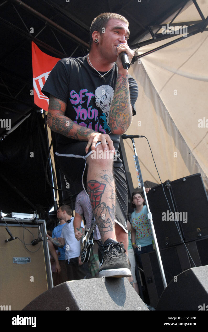 Jul. 23, 2007; Charlotte, NC USA; Singer JORDAN PUNDIK of the band New ...