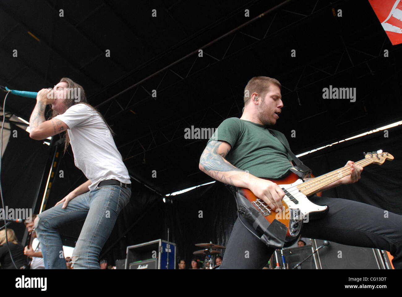 Jul. 23, 2007; Charlotte, NC USA; Singer SPENCER CHAMBERLAIN and Bass ...