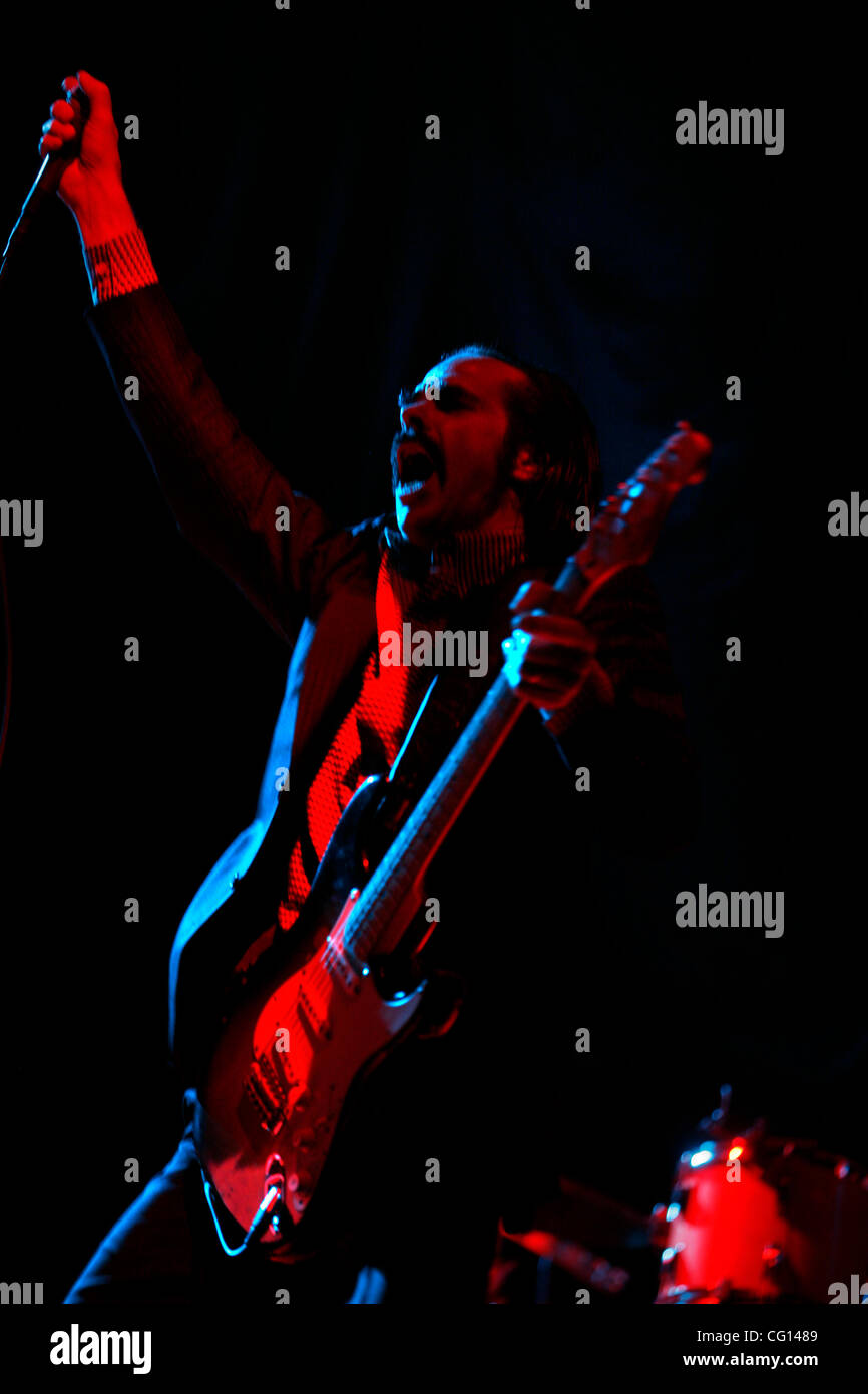Nick Cave of Grinderman performing at Madison Square garden on July ...