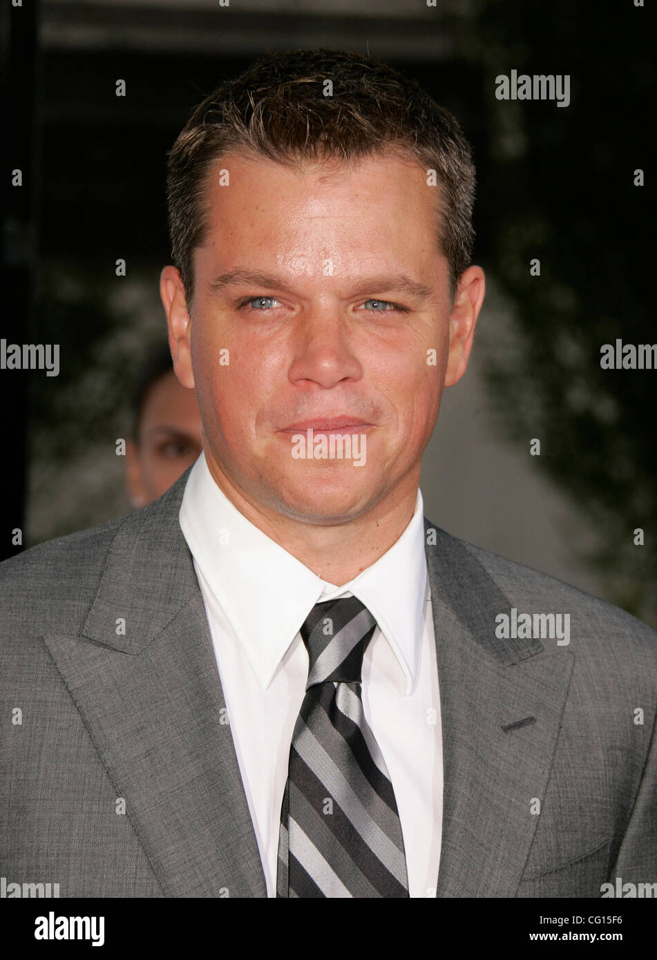 Jul 25, 2007 - Hollywood, California, USA - Actor MATT DAMON arriving ...