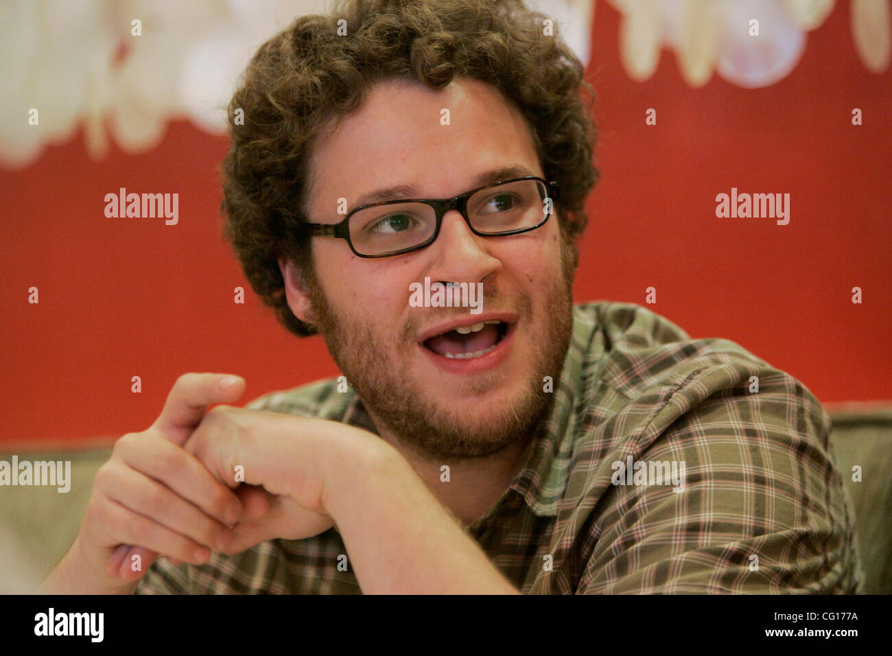 July 27th, 2007, San Diego, California, USA. Actor SETH ROGAN talks to ...