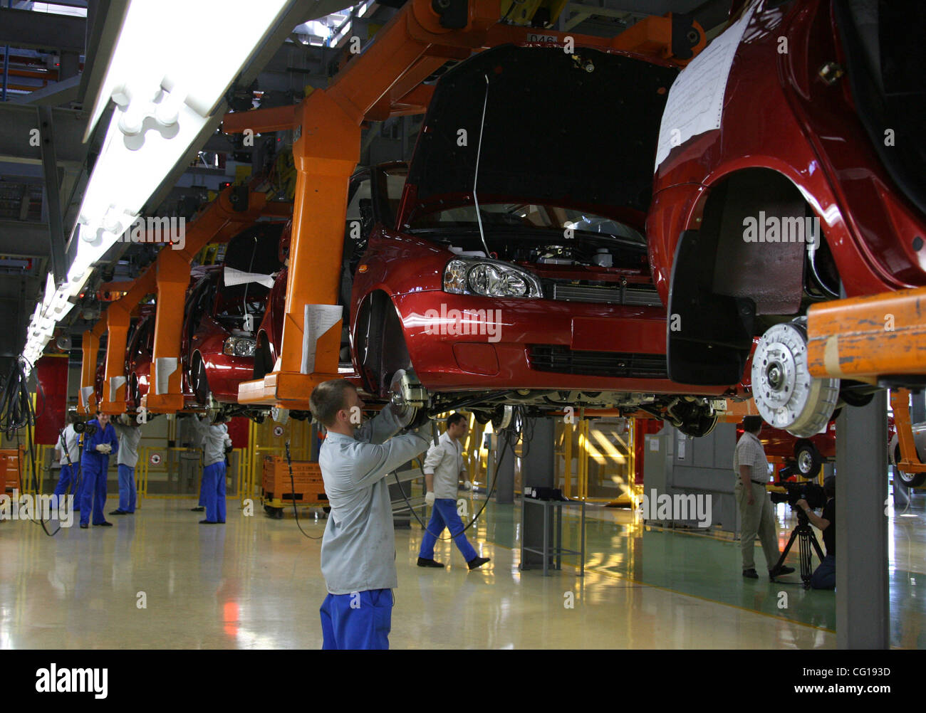 Avtovaz plant - russian car maker.Assembling area for Kalina cars Stock ...