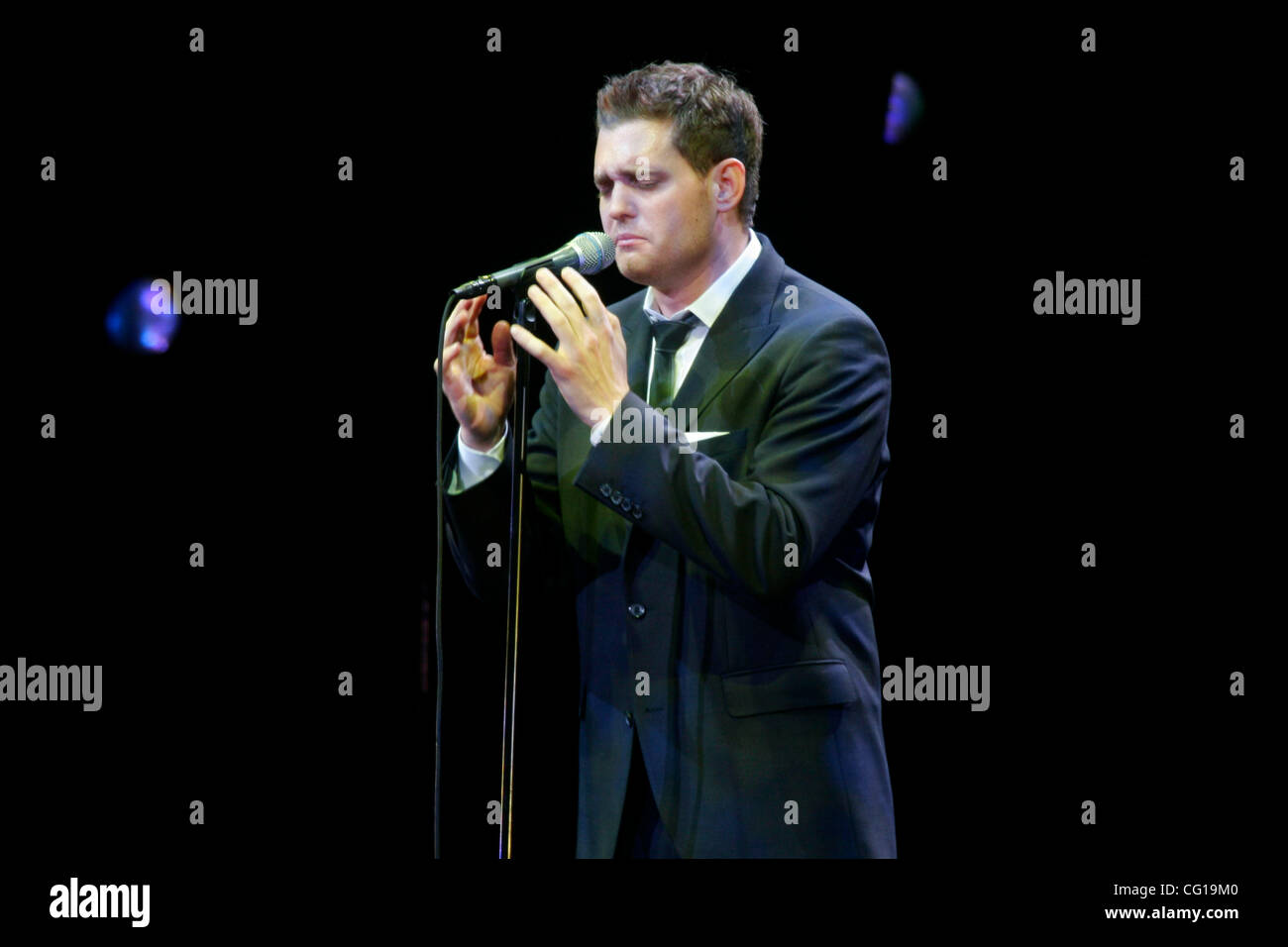 Michael Bublé performing at Radio City Music Hall on July 31, 2007 ...