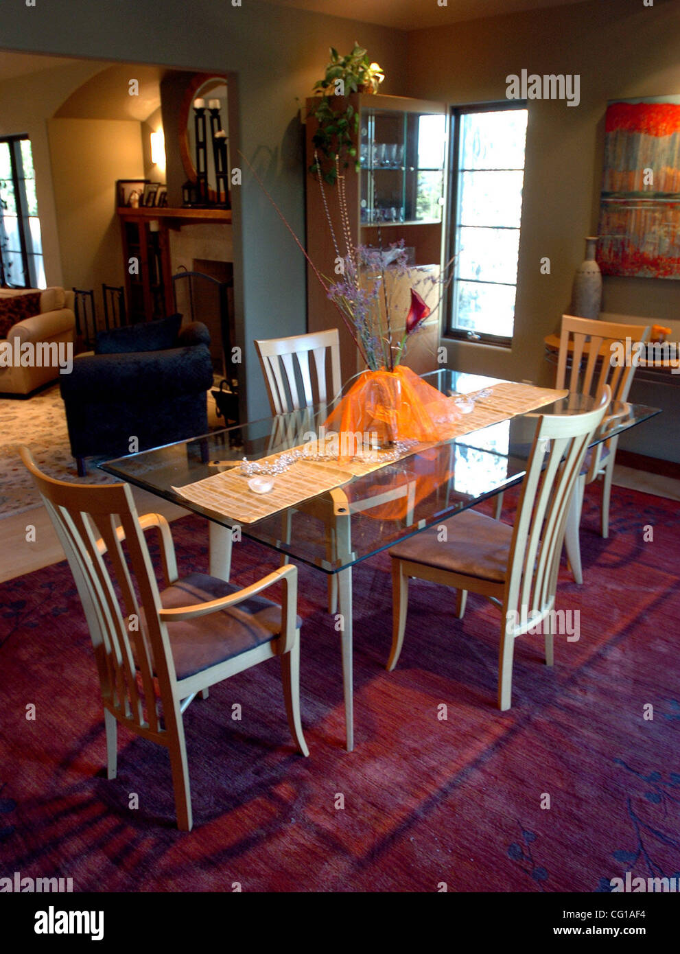 A view of the dining room at 4007 Natasha Drive in Lafayette, Calif. The home was designed by ...