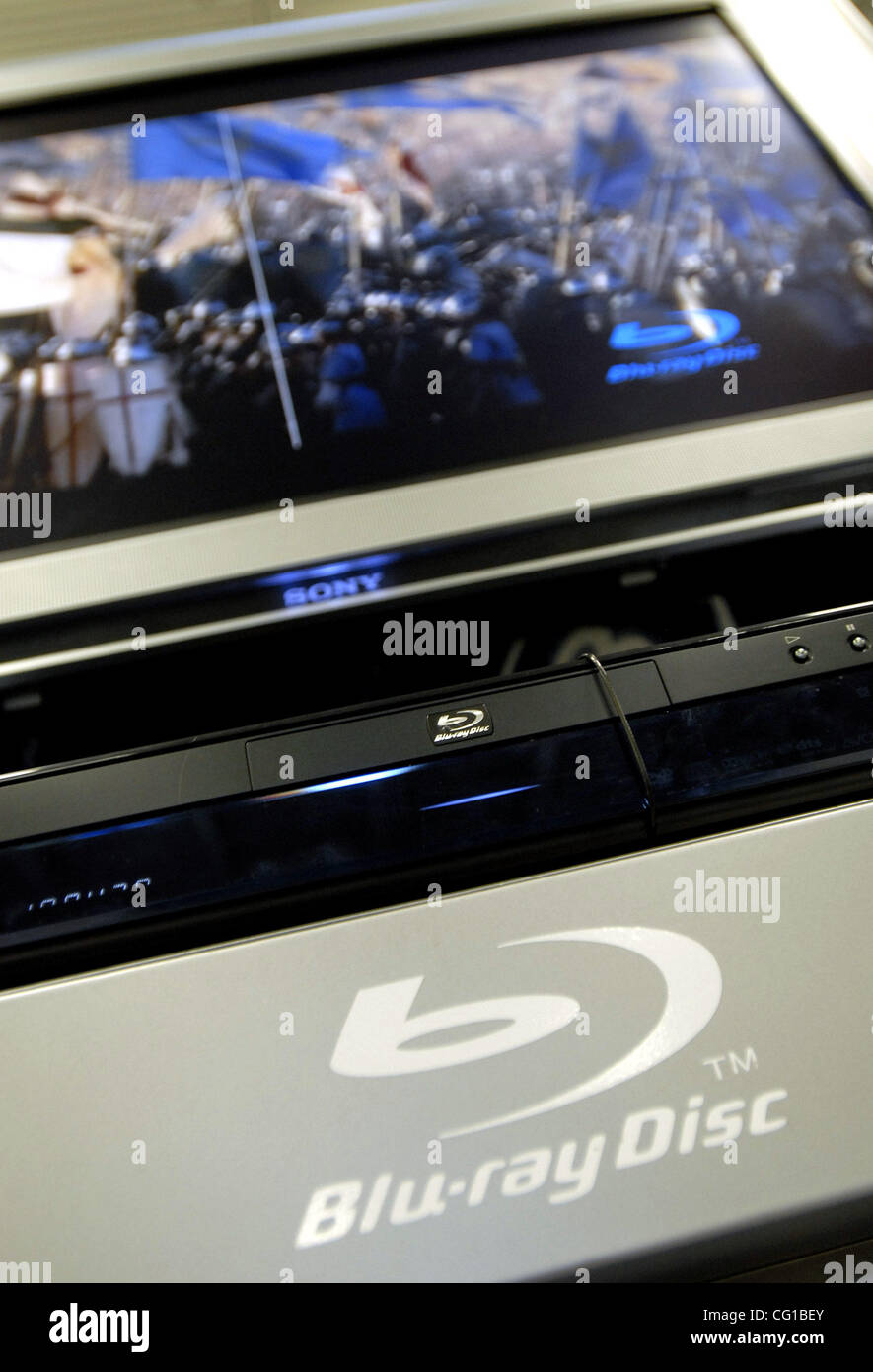 A Blu-Ray Disc display is photographed at Best Buy in Pleasant Hill ...