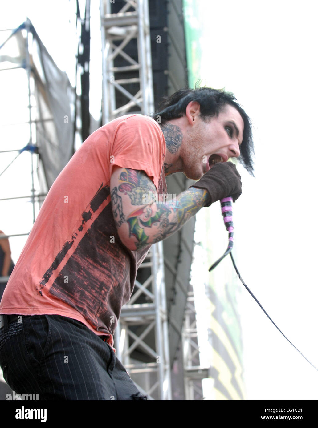 Aug. 5, 2007 Baltimore, MD; USA, Singer WIL FRANCIS of the band Aiden ...