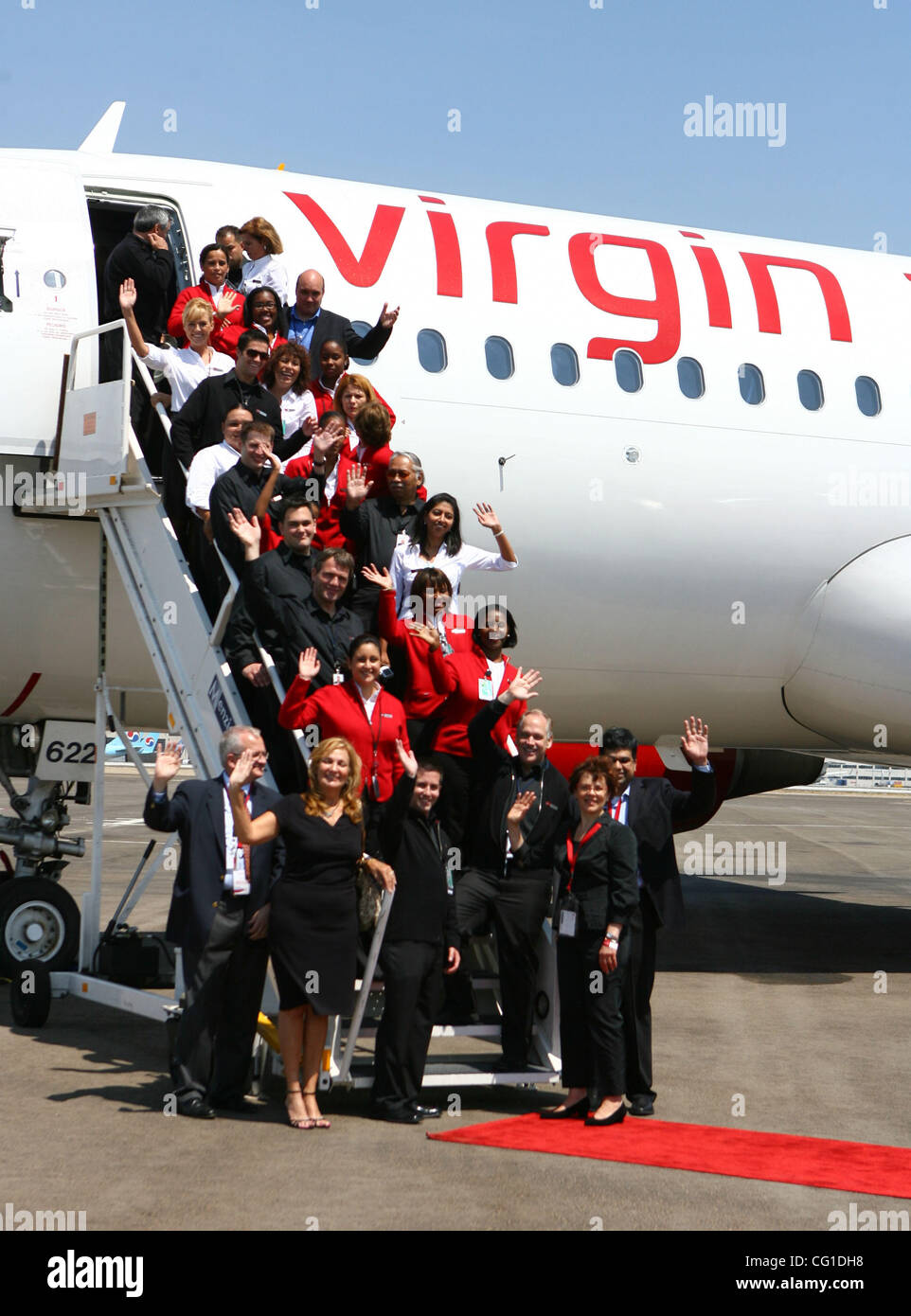 Inaugural flight crew celebrate hi-res stock photography and images - Alamy