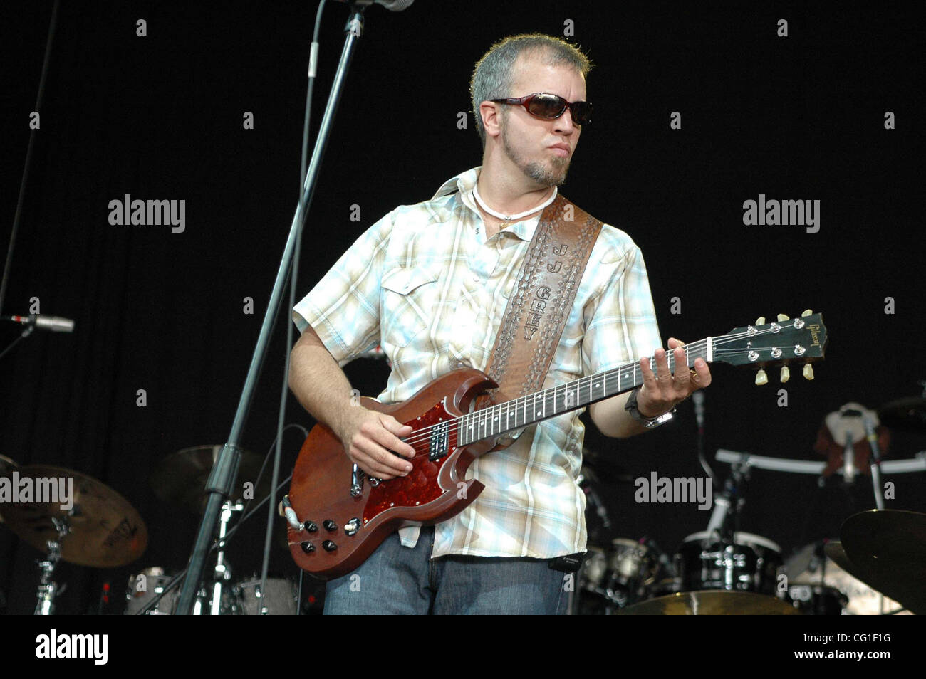 Singer JJ Grey performs at the Walnut Creek Amphitheatre in Raleigh, NC ...