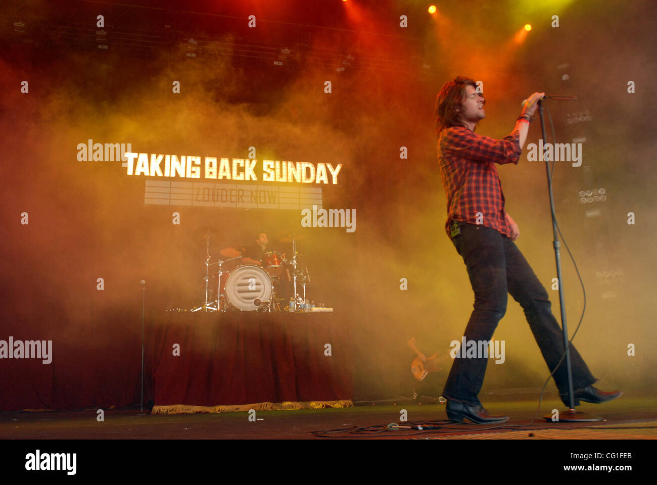 Aug. 13, 2007 Raleigh, NC; USA, Singer ADAM LAZZARA of the band Taking ...