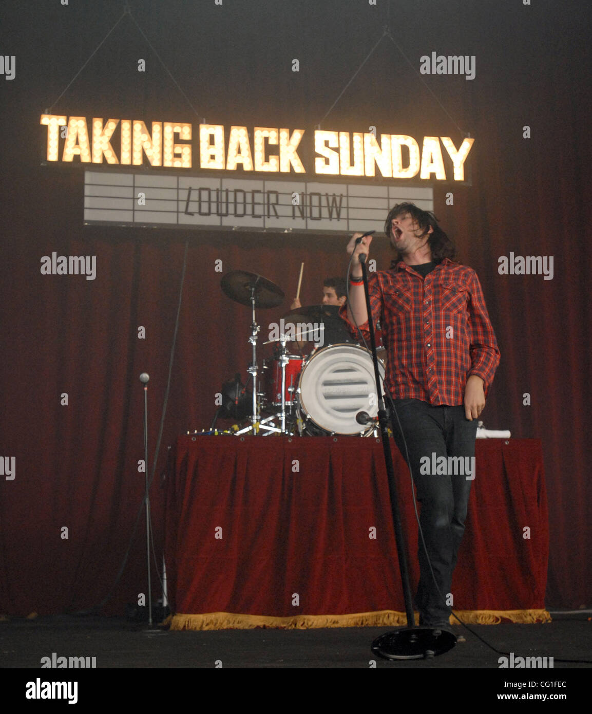 Aug. 13, 2007 Raleigh, NC; USA, Singer ADAM LAZZARA of the band Taking ...