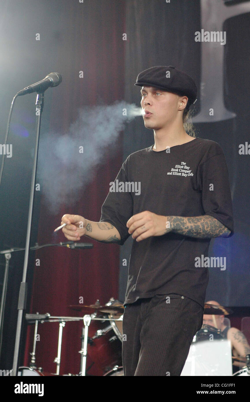 Finnish rock band, HIM, performs at the Walnut Creek Amphitheater in ...