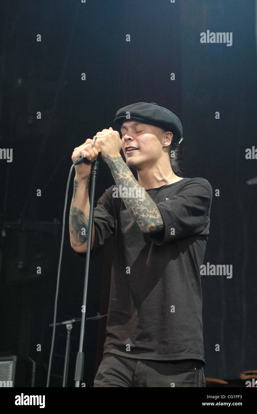 Finnish rock band, HIM, performs at the Walnut Creek Amphitheater in ...