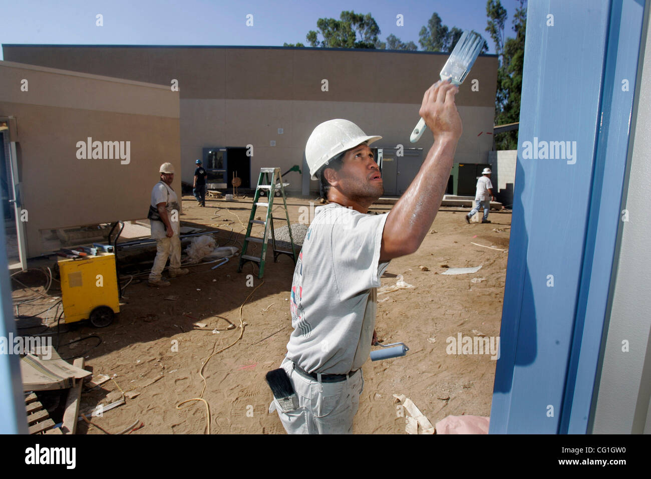 Aug 16, 2007, Poway, California, USA JOSEPH MANAOLE painted a door ...