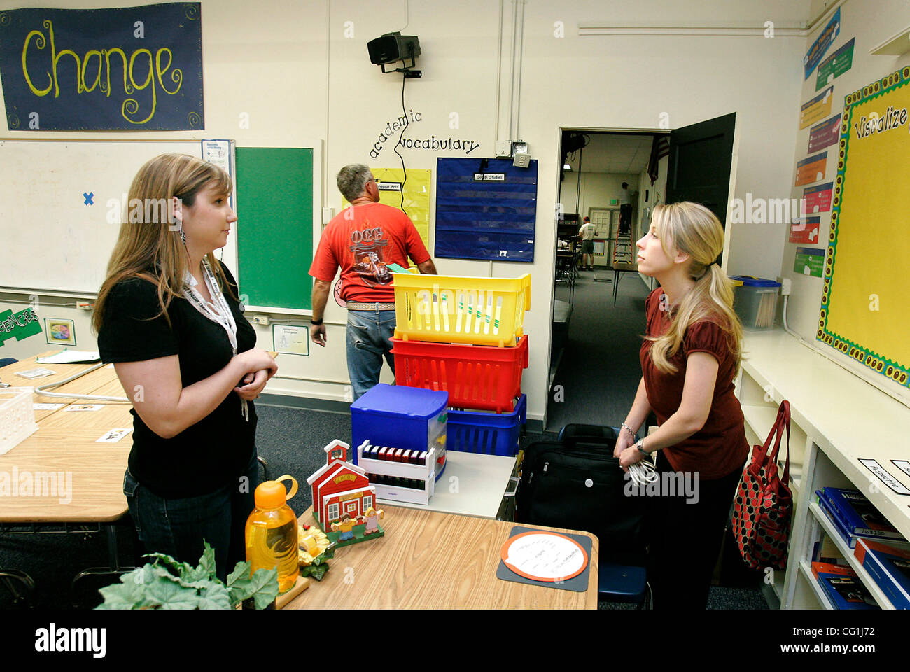 Friday, August 17, 2007, Vista, California, USA Margaret Jacobsen, left ...