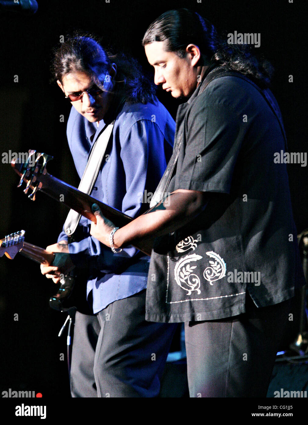 Los Lonely Boys Henry Garza and JoJo Garza on stage at Wente Vineyards ...