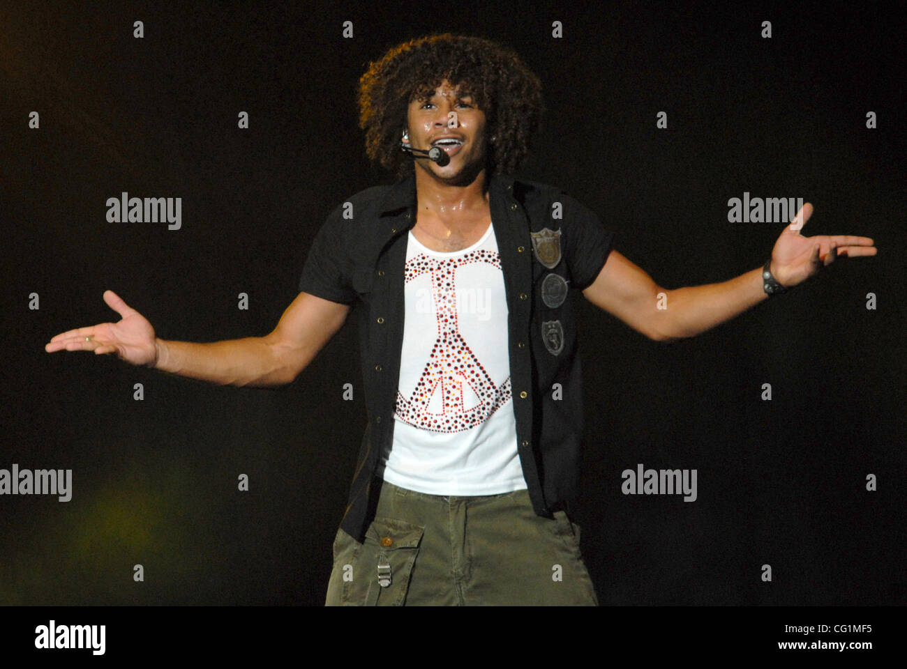 Aug. 22, 2007 Raleigh, NC; USA, Singer CORBIN BLEU performs live as his ...