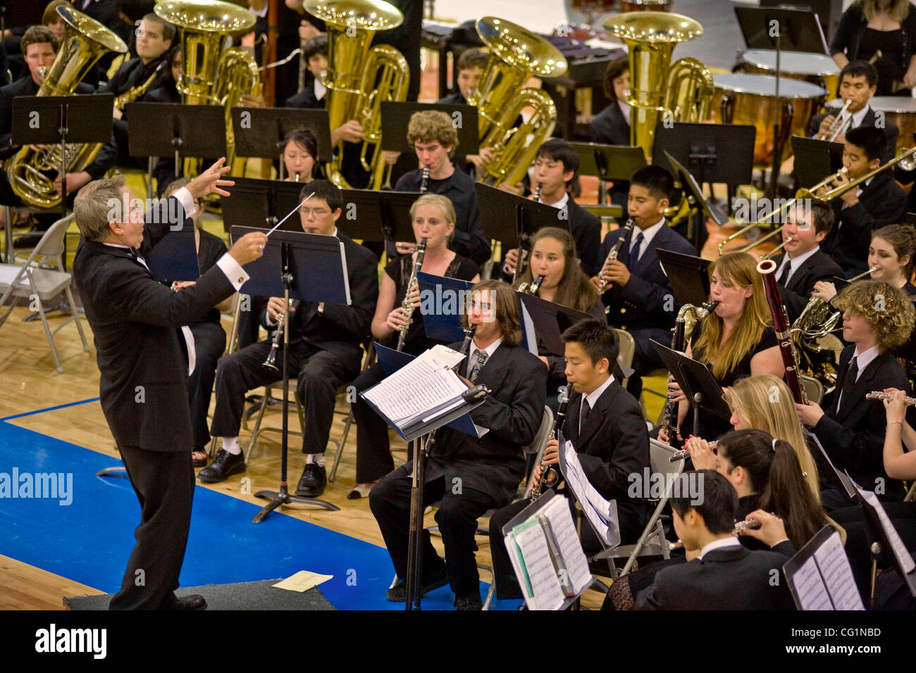 Band conductor students hi-res stock photography and images - Alamy