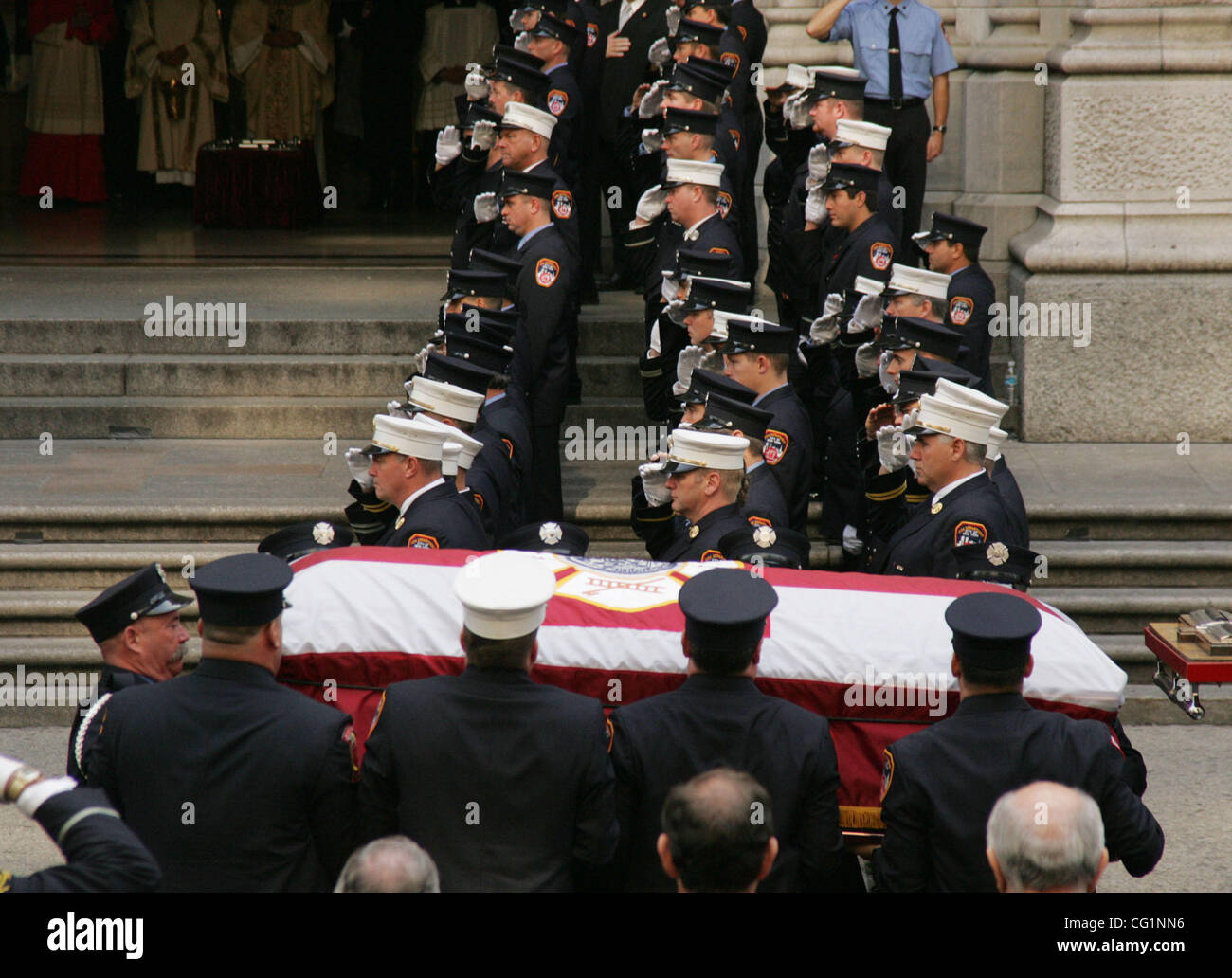 Aug 24, 2007 - New York, NY, USA - Firefighters carry the casket of ...