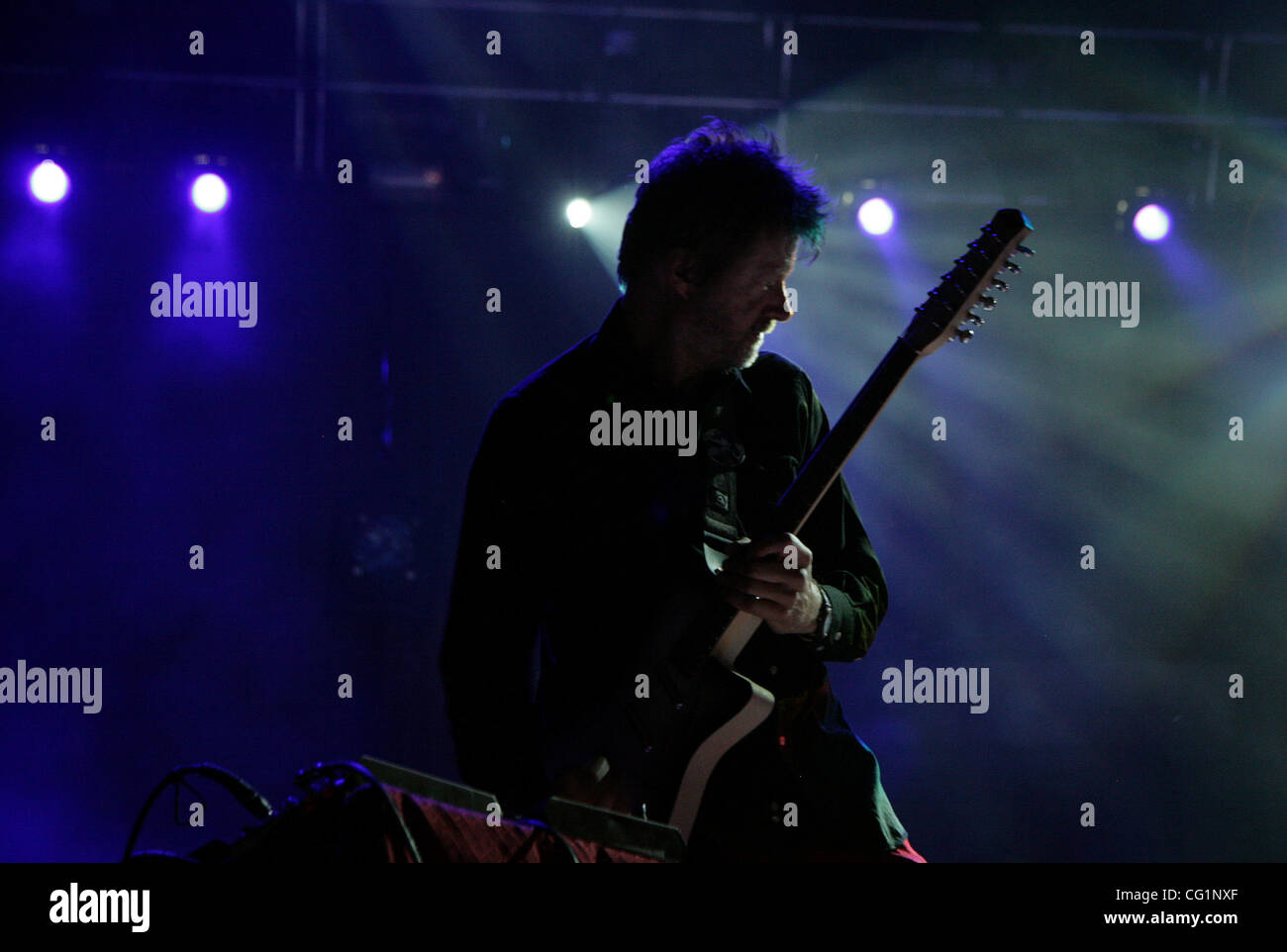 Guitarist Nels Cline of Wilco performs during a sold out concert at the ...