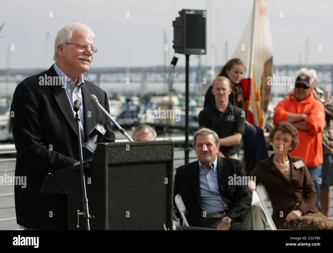 Congressman George Miller, namesake for the new bridge, spoke during ...