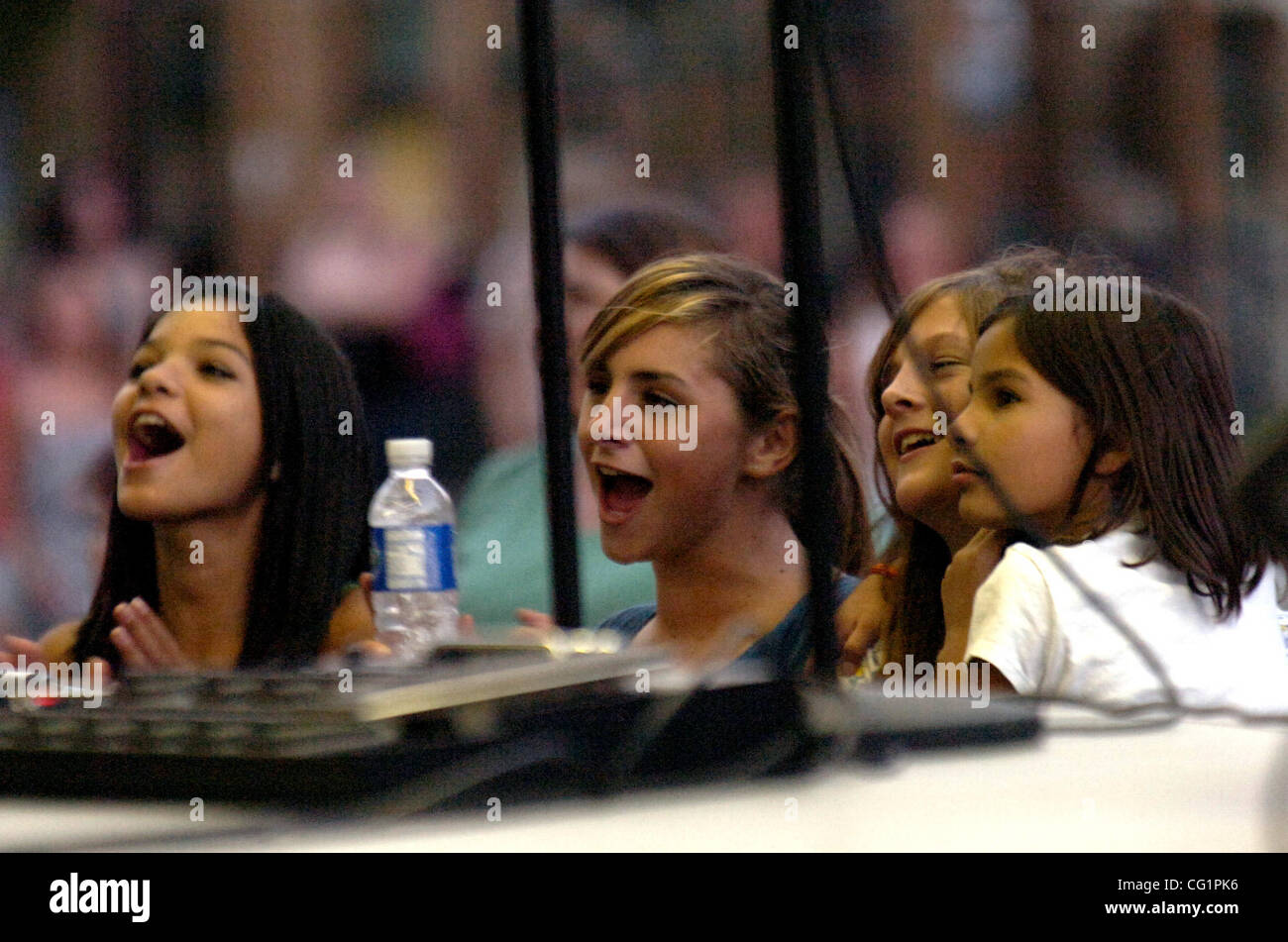 (Left to right) Jewels Rios, 12, Kylie Marchio, 12, Taylor Jobe, 12 ...