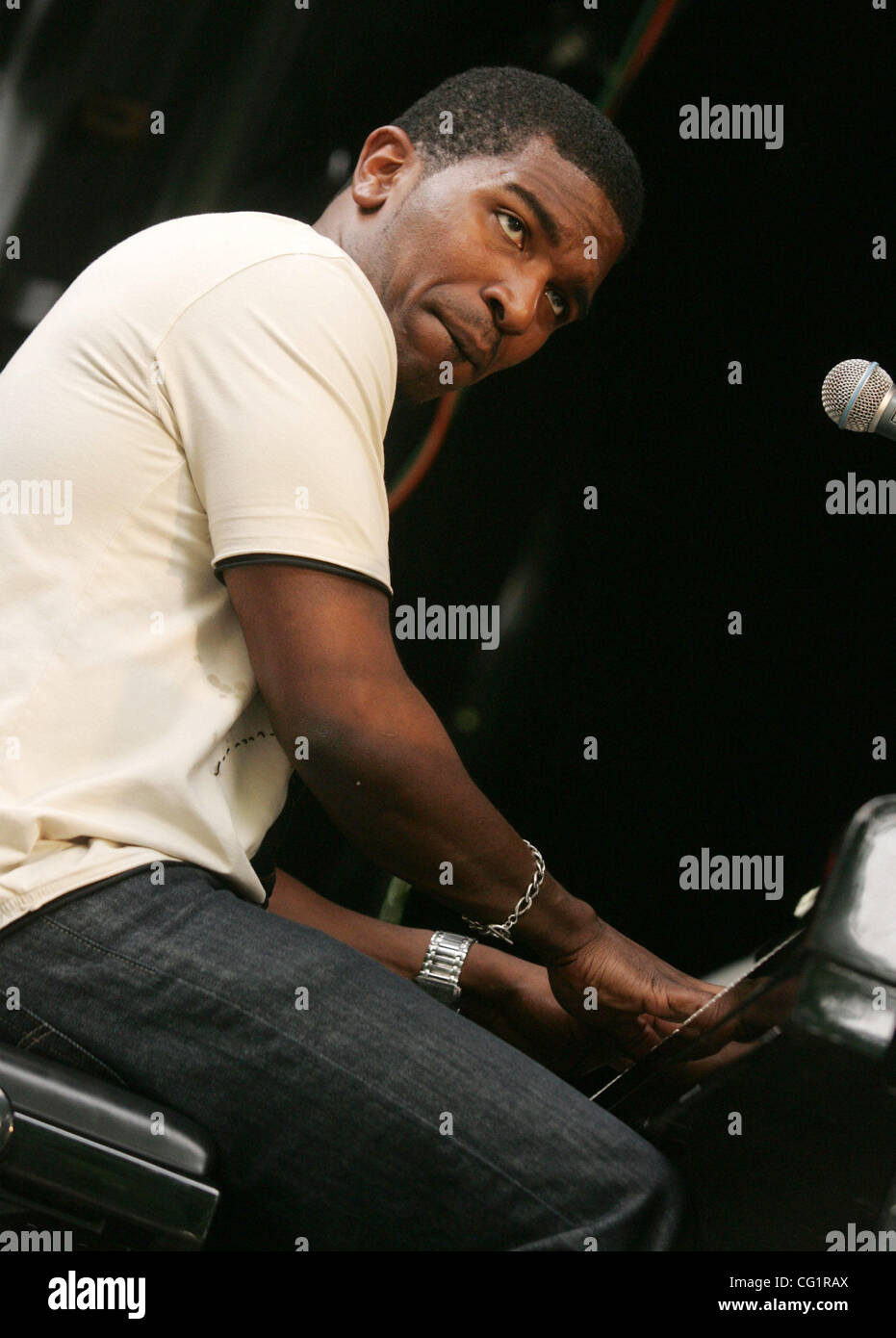 Aug 26, 2007 - New York, NY, USA - Pianist CHRIS ROB performs at the ...