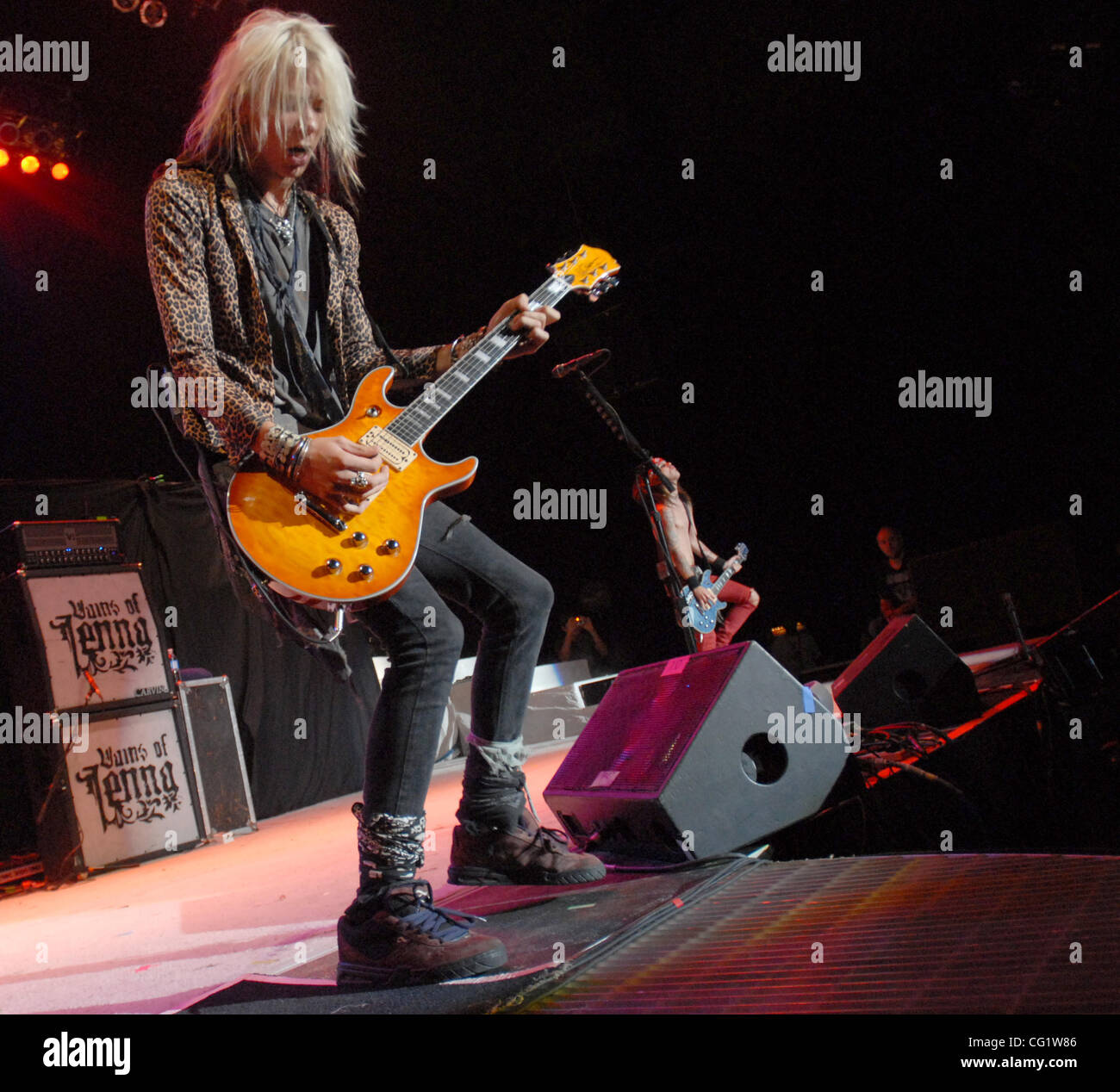 Aug 30, 2007 - Fayetteville, NC, USA - Guitarist NIKKI KIN of the band ...